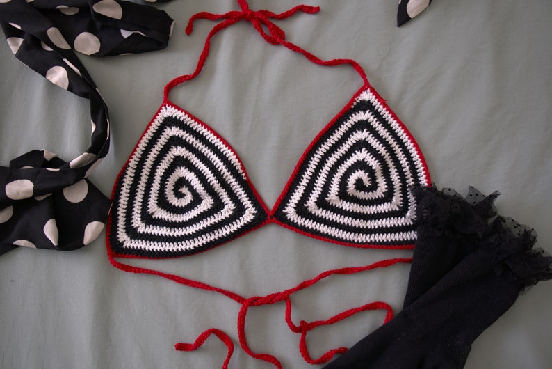 Spiral Crochet Top Pattern, Crochet Bralette Pattern, Easy Crochet ...