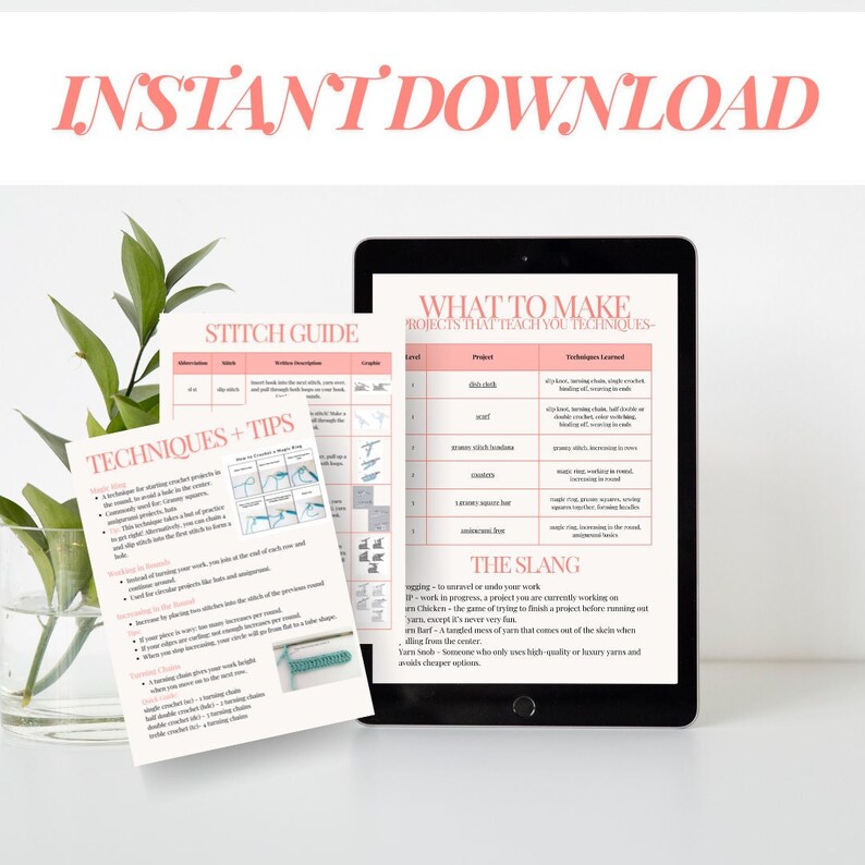 Beginner Crochet Cheat Sheet Printable, Beginner Crochet Guide, Crochet ...
