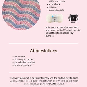 Easy Crochet Pattern, Crochet Office Decor Pattern, Crochet Desk Mat ...