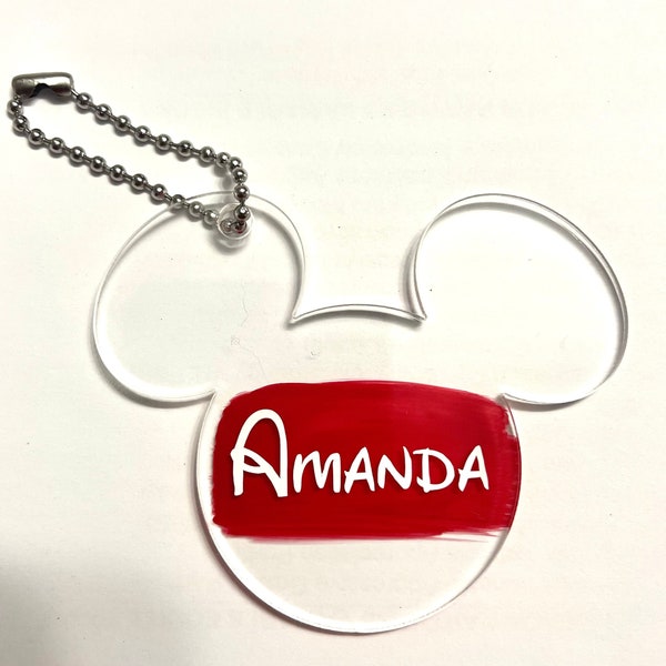 Acrylic Mouse Keychain - Etsy