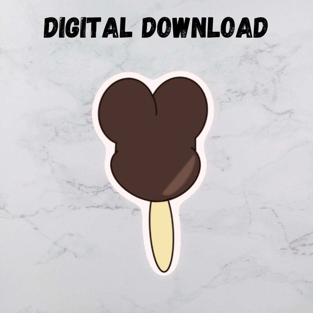 Digital Mickey Ice Cream Bar Sticker | Digital Sticker | Digital Ice ...