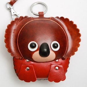 Purseworld Women Handmade Leather Red Koala Purse Bag Animal Design - Etsy