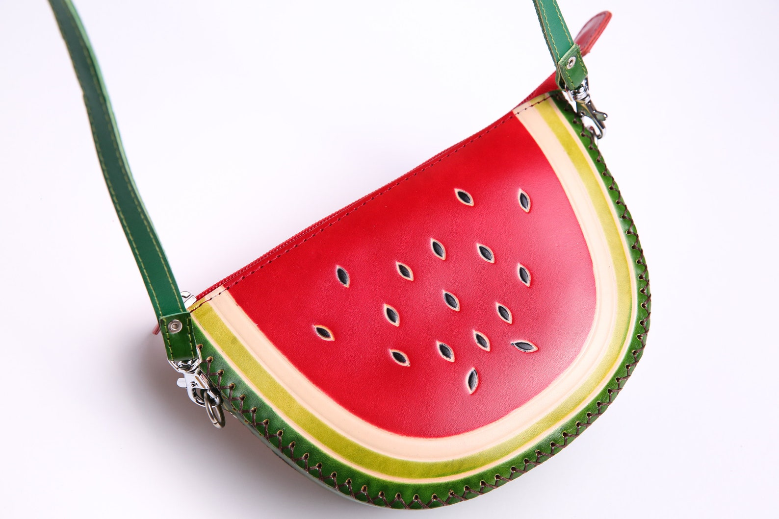 Purseworld Women Handmade Leather Red Watermelon Bag Purse/ - Etsy
