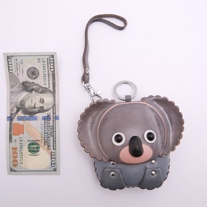 Purseworld Women Handmade Leather Red Koala Purse Bag Animal Design - Etsy