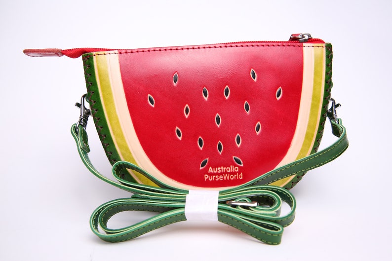 Purseworld Women Handmade Leather Red Watermelon Bag Purse/ - Etsy