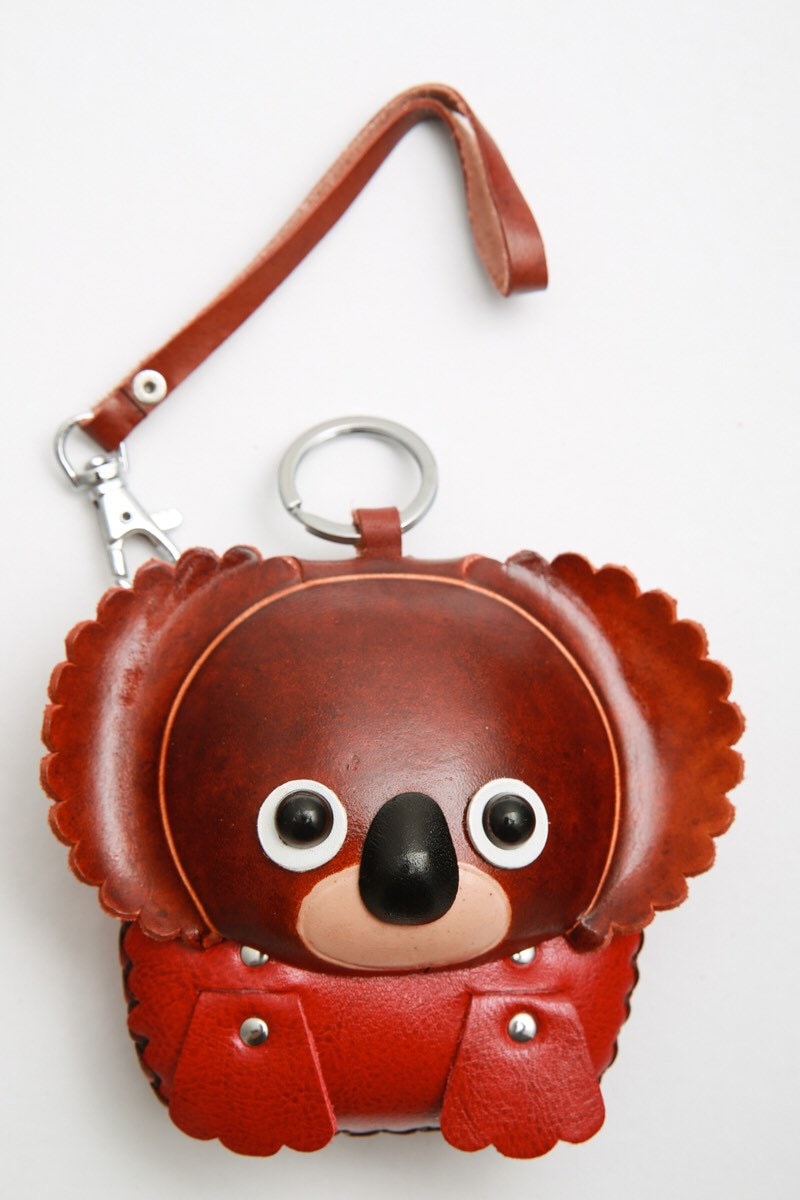 PurseWorld Women Handmade leather Red Koala Purse Bag Animal | Etsy