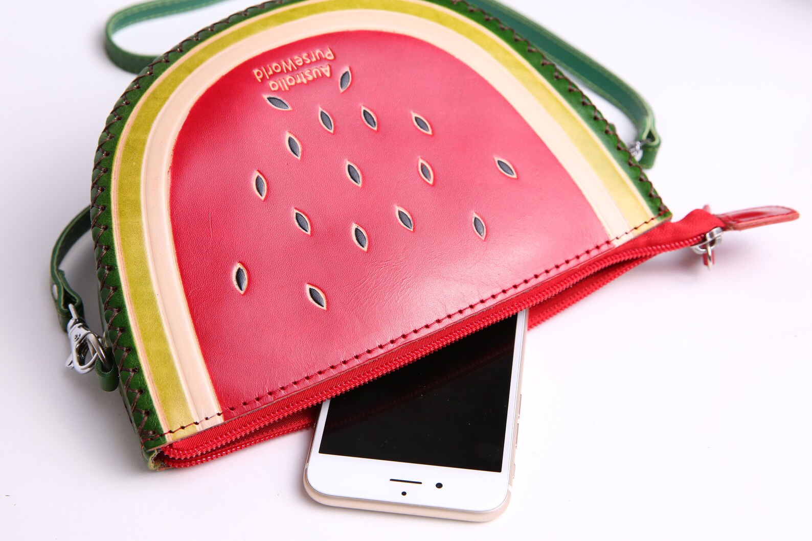 Purseworld Women Handmade Leather Red Watermelon Bag Purse/ - Etsy