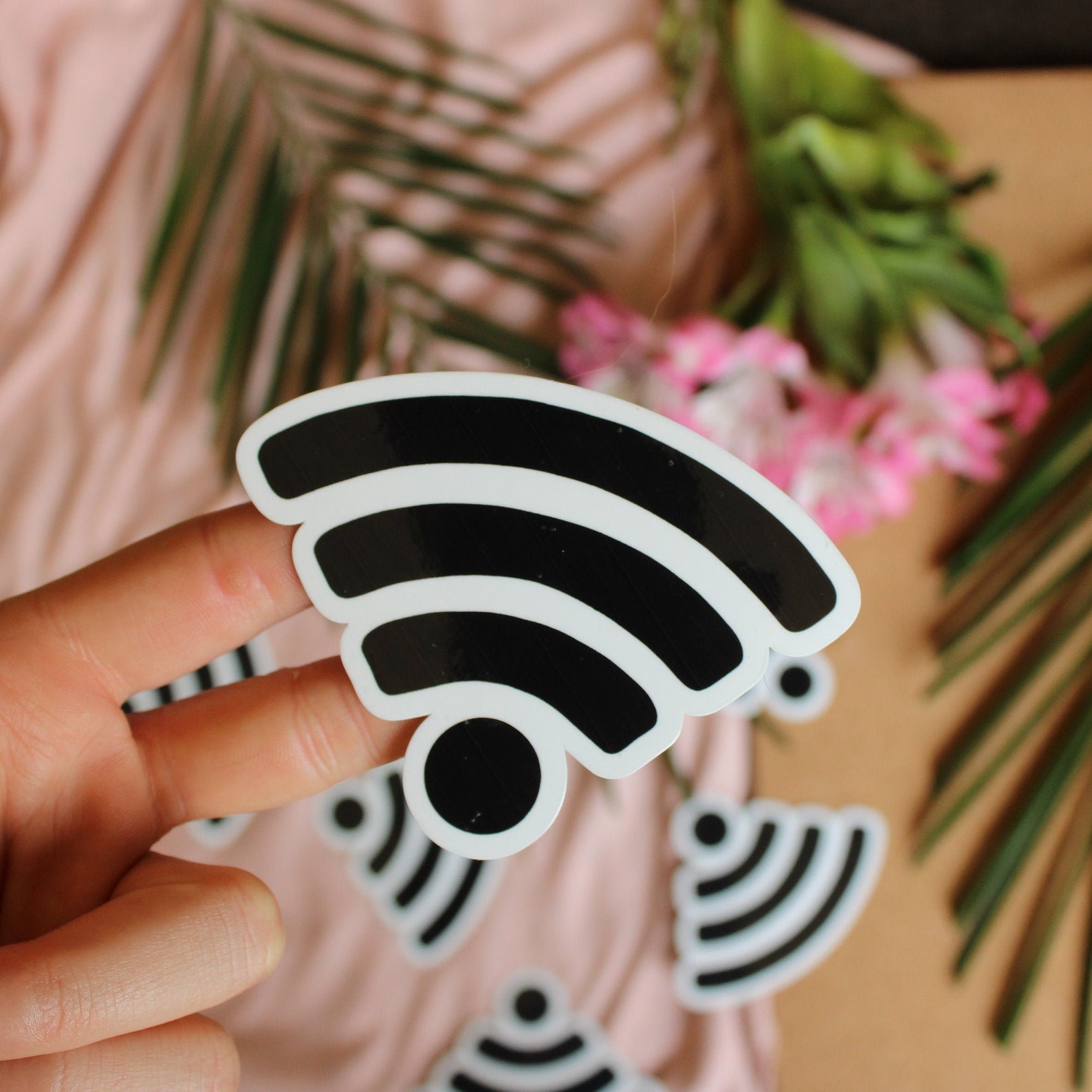 Wifi Symbol Vinyl Sticker Cute Aesthetic Vinyl Laptop | Etsy
