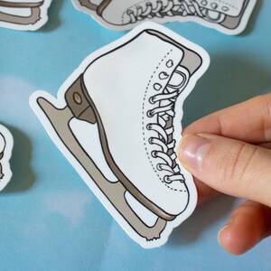Ice Skate Vinyl Sticker | Cute Aesthetic Winter Figure Skater Hobby ...