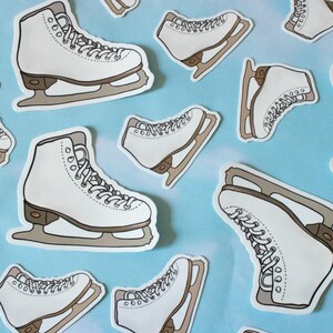 Ice Skate Vinyl Sticker | Cute Aesthetic Winter Figure Skater Hobby ...