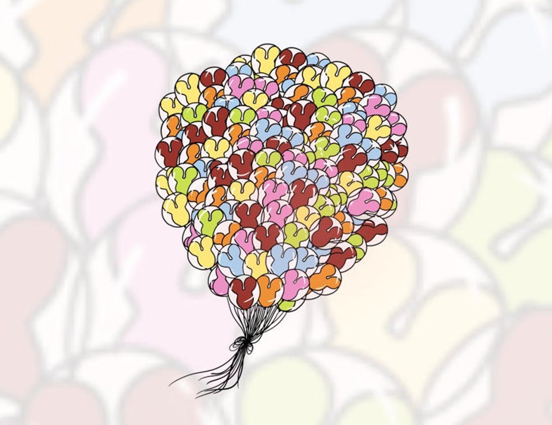 Colorful Bundle of Balloons - Etsy
