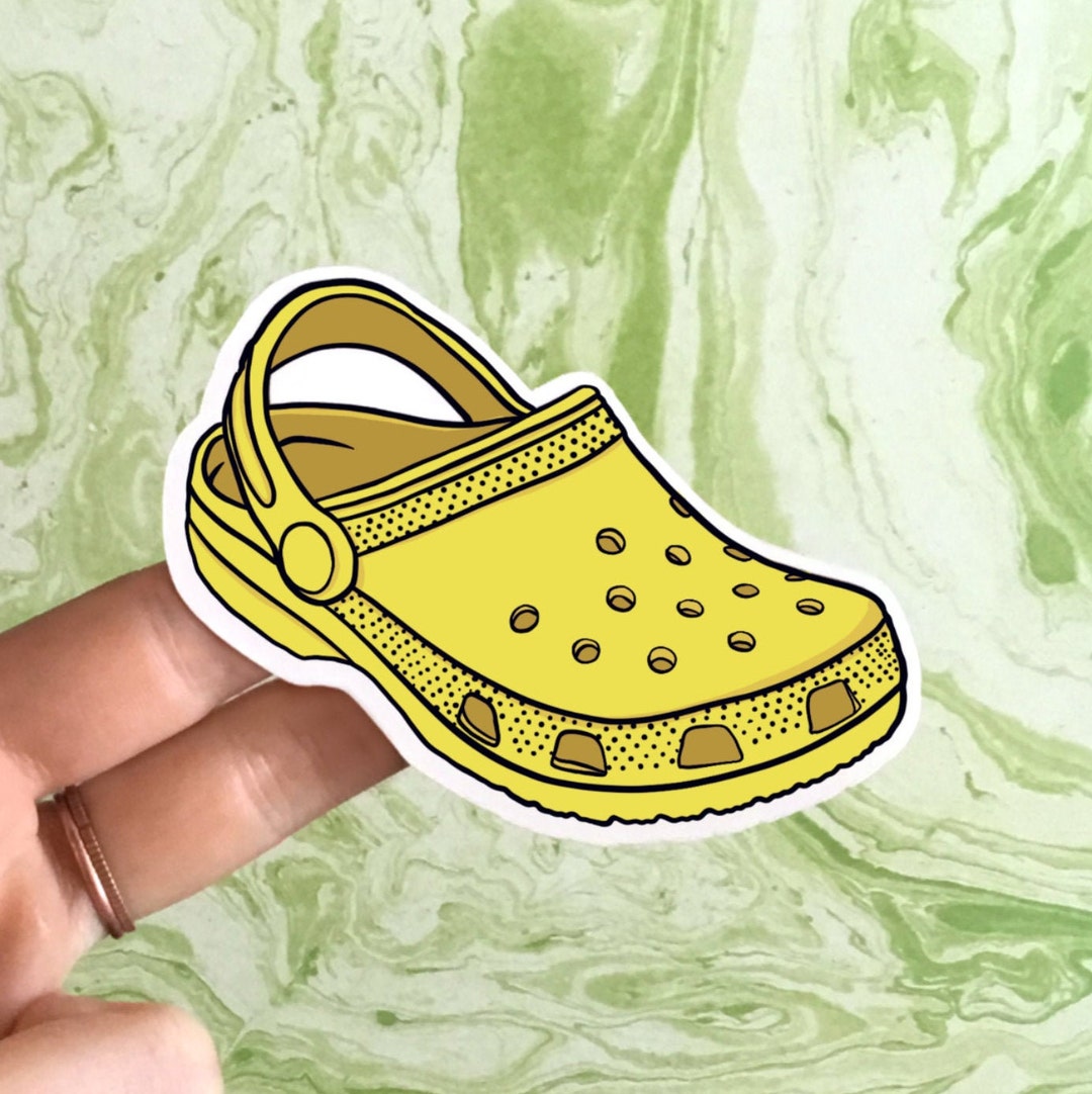 Yellow Shoe Vinyl Sticker | Cute Aesthetic Positive Vibes Funny Meme ...