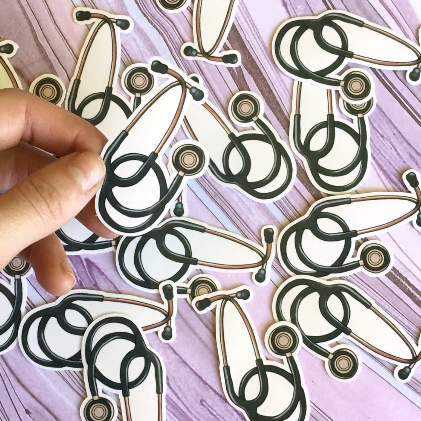 Stethoscope Nurse Vinyl Sticker Laptop Hydroflask | Etsy