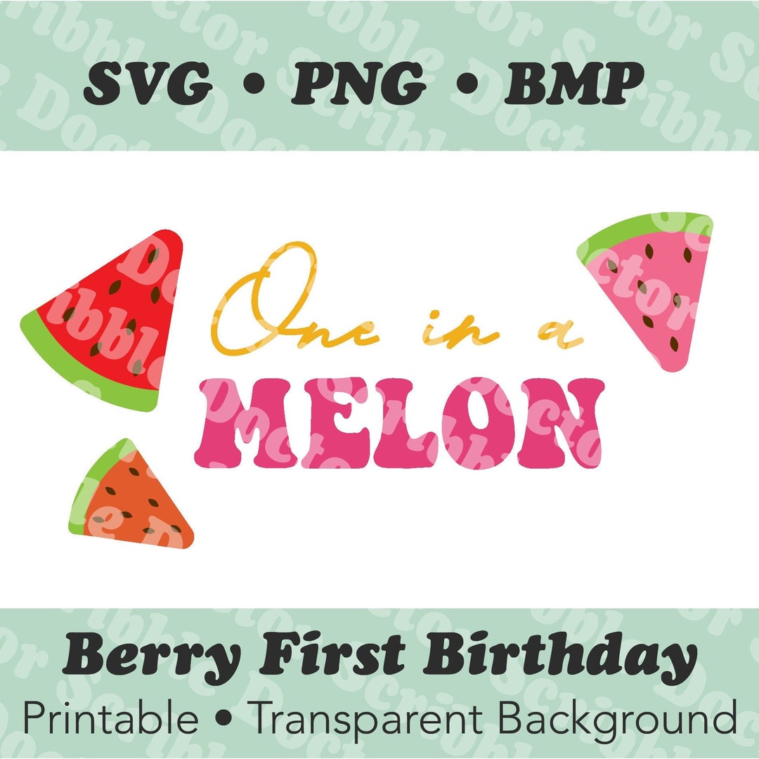 One in a Melon First Birthday Printable | Toddler's Cute Watermelon ...