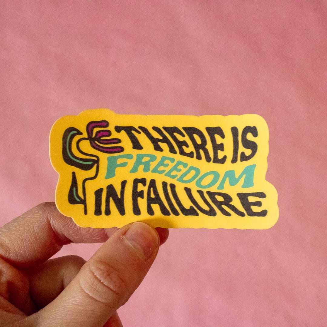 Freedom in Failure Motivational Vinyl Sticker - Etsy