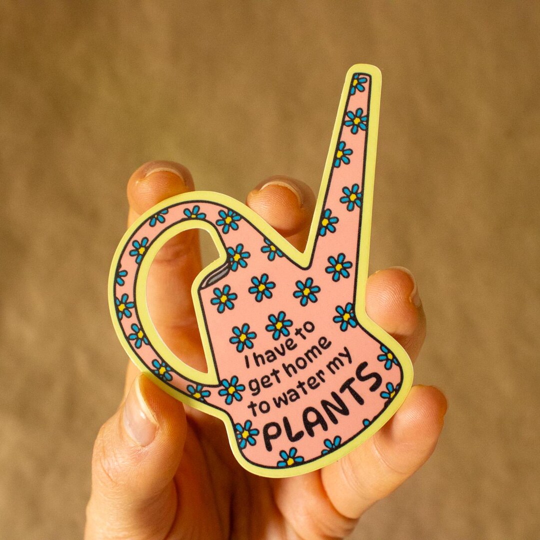 Water My Plants Vinyl Sticker | Cute Aesthetic House Plant Lover ...
