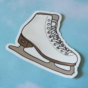 Ice Skate Vinyl Sticker | Cute Aesthetic Winter Figure Skater Hobby ...