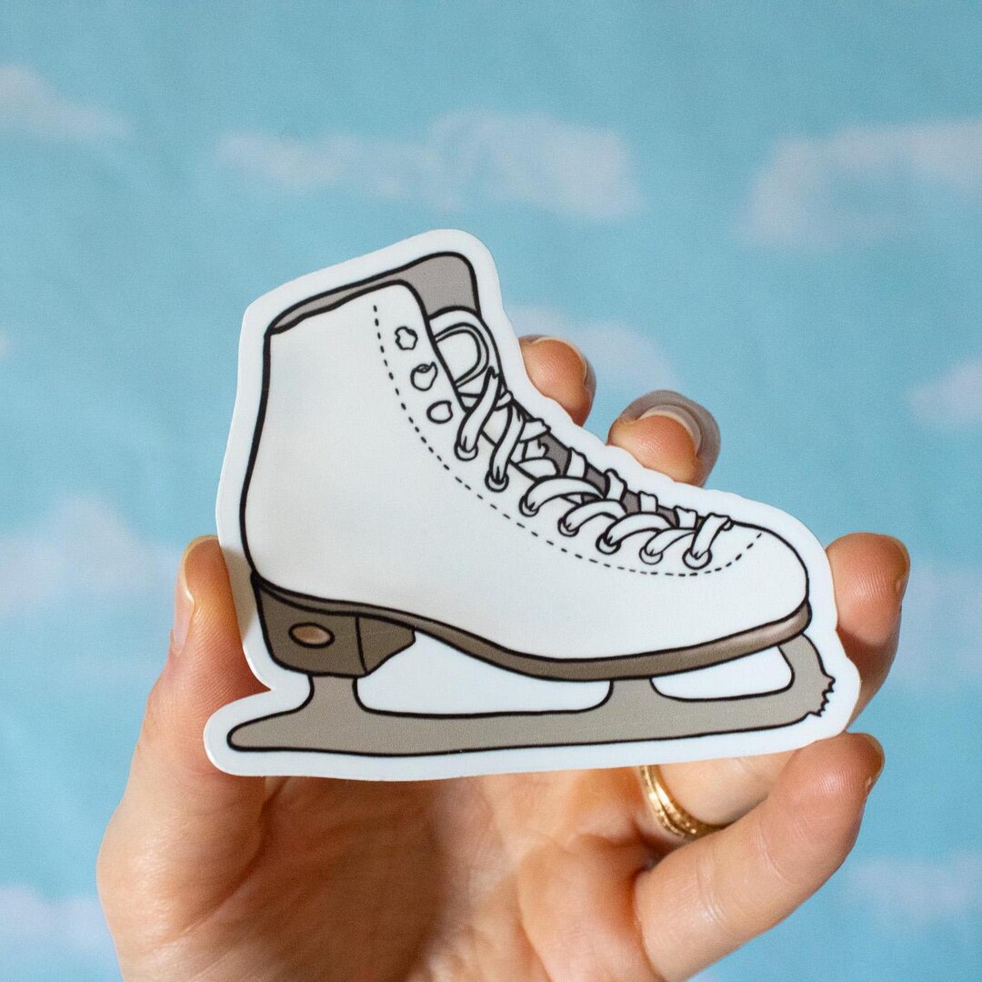 Ice Skate Vinyl Sticker | Cute Aesthetic Winter Figure Skater Hobby ...