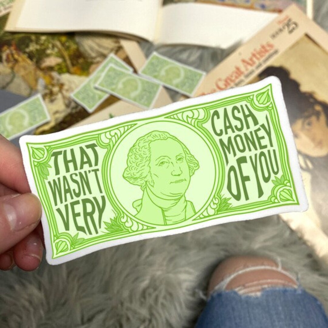 Cash Money Vinyl Sticker - Etsy