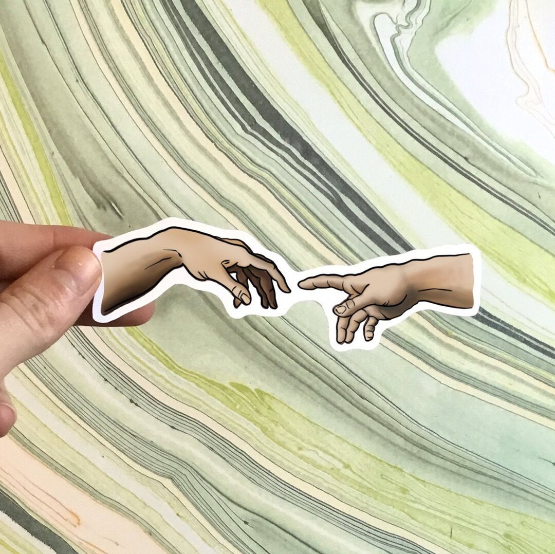 Creation of Adam Michelangelo Vinyl Sticker | Cute Aesthetic Artsy ...