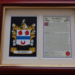 Irish Family Coat of Arms / Crest - Etsy