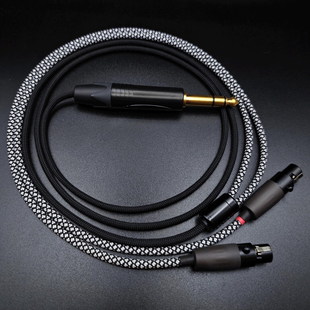 Custom Headphone Cable - Dual 4 Pin Mini XLR Audeze Lcd-2 Lcd-3 Lcd-x ...