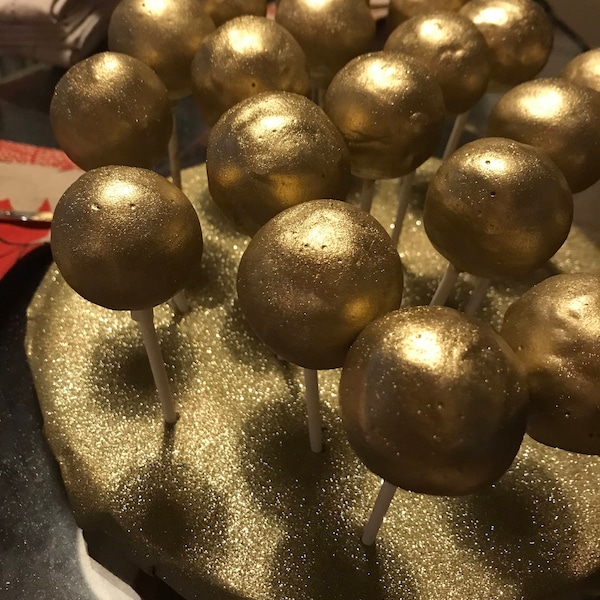 Gold Cake Pops - Etsy