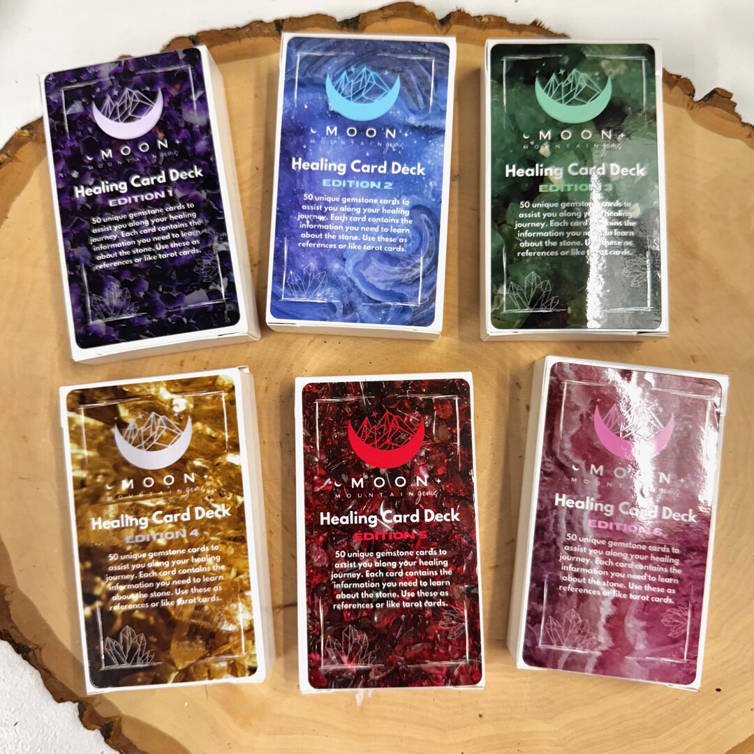 Crystal Card Deck, Edition1-6, Gemstone Identification Cards, Crystal ...