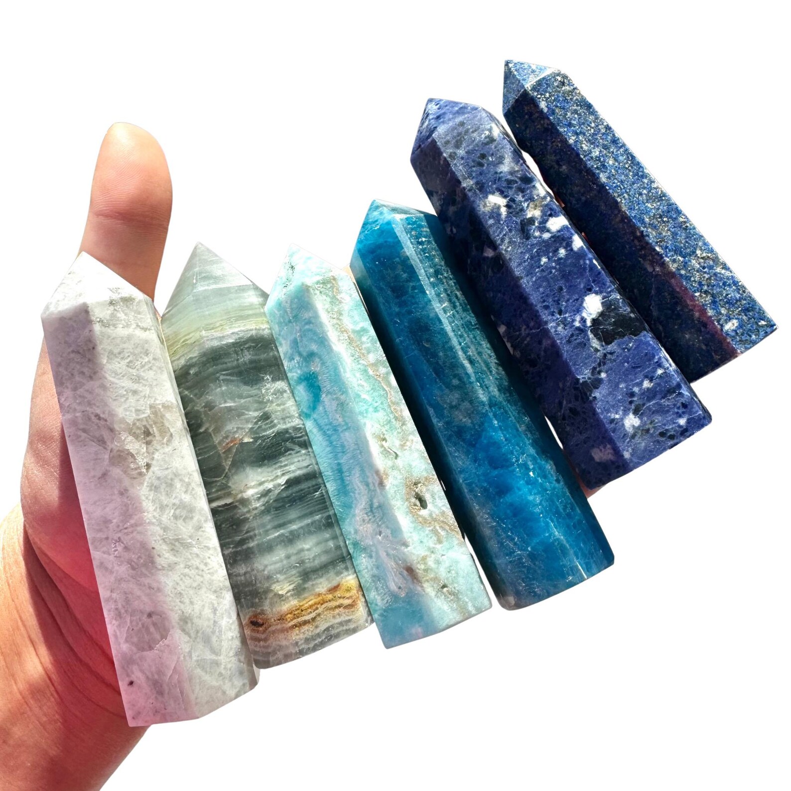 Natural Gemstone Tower, Crystal Point, 4" Crystal Tower, Over 50 to ...