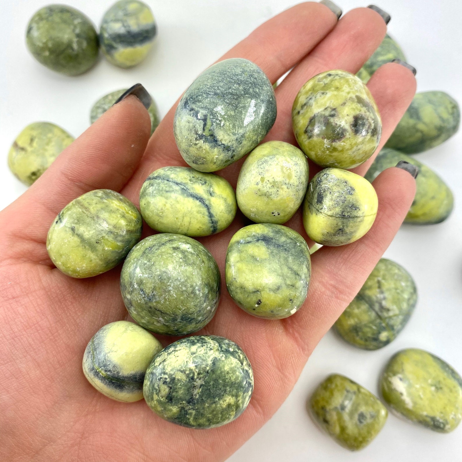 Serpentine Tumbled Stone Peru Serpentine Tumbled Serpentine - Etsy