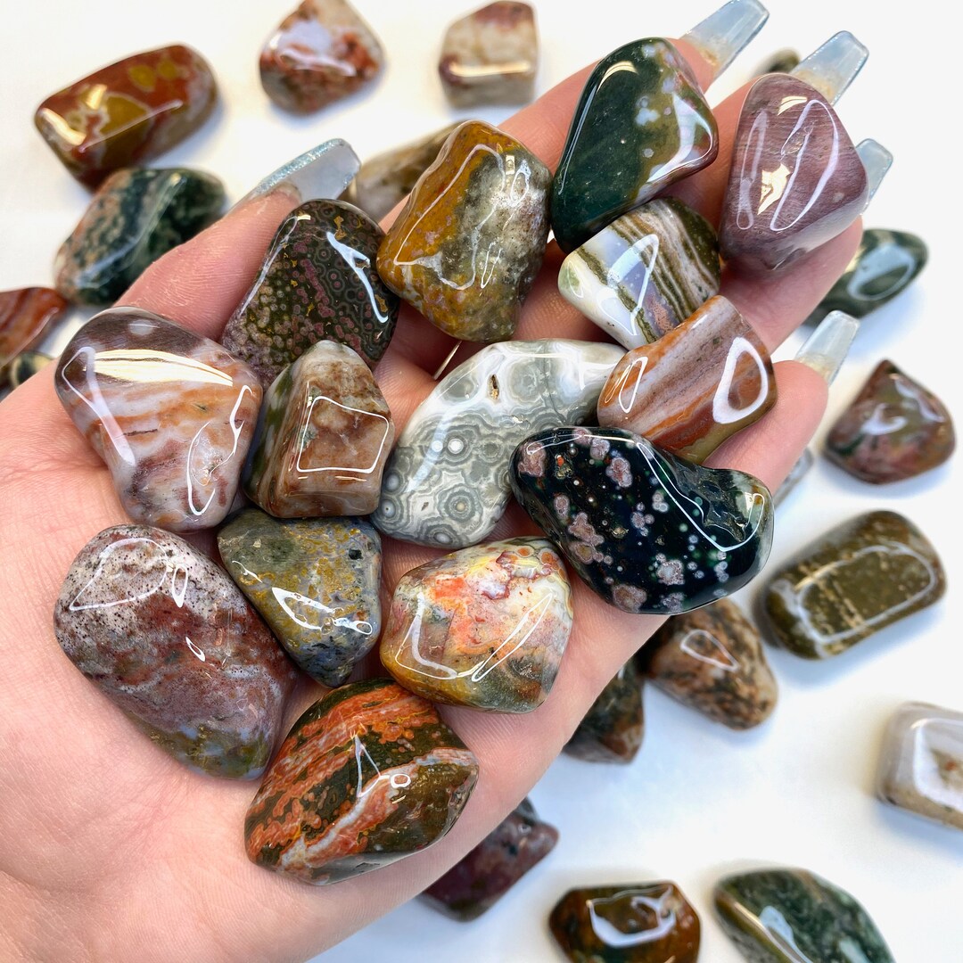Tumbled Ocean Jasper Colorful Ocean Jasper Tumble Tumbled - Etsy