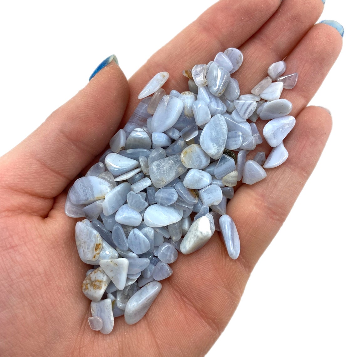 Blue Lace Agate Chips 25 Grams of Blue Lace Agate Small Blue | Etsy