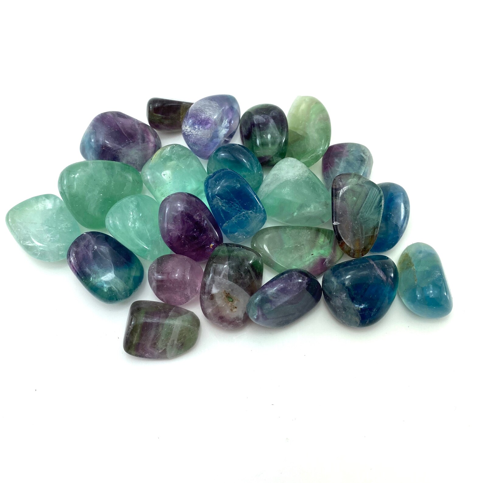 Rainbow Fluorite Tumble Tumbled Fluorite Polished Fluorite - Etsy