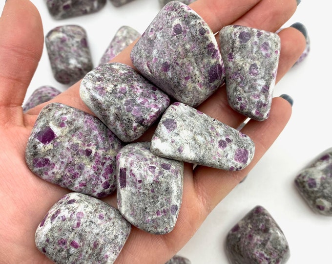 Ruby in Granite Ruby in Matrix Ruby in Granite Tumble - Etsy