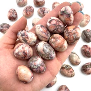 Pink Porcelain Jasper, Tumbled Pink Jasper, Porcelain Jasper, T-128 - Etsy