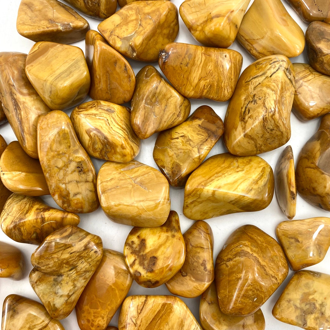 Yellow Jasper Tumble, Tumbled Yellow Jasper, Natural Yellow Jasper, T ...