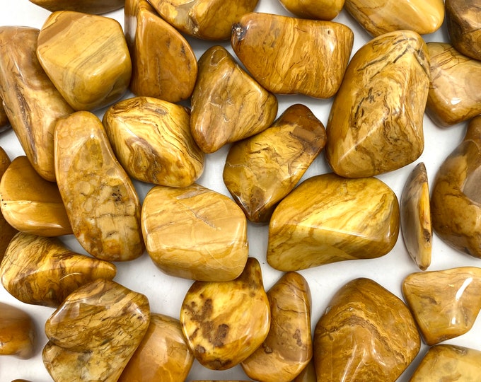 Yellow Jasper Tumble, Tumbled Yellow Jasper, Natural Yellow Jasper, T ...