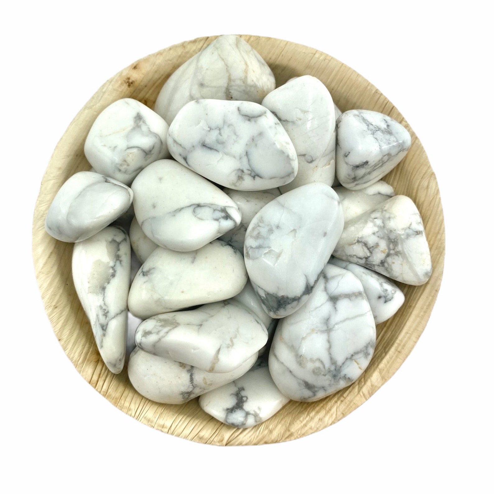 Tumbled Howlite Howlite Tumbled Stone Polished Howlite - Etsy