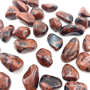 Mahogany Obsidian, Red Obsidian, Tumbled Mahogany Obsidian, T-141 - Etsy