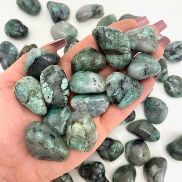 Tumbled Emerald - Etsy