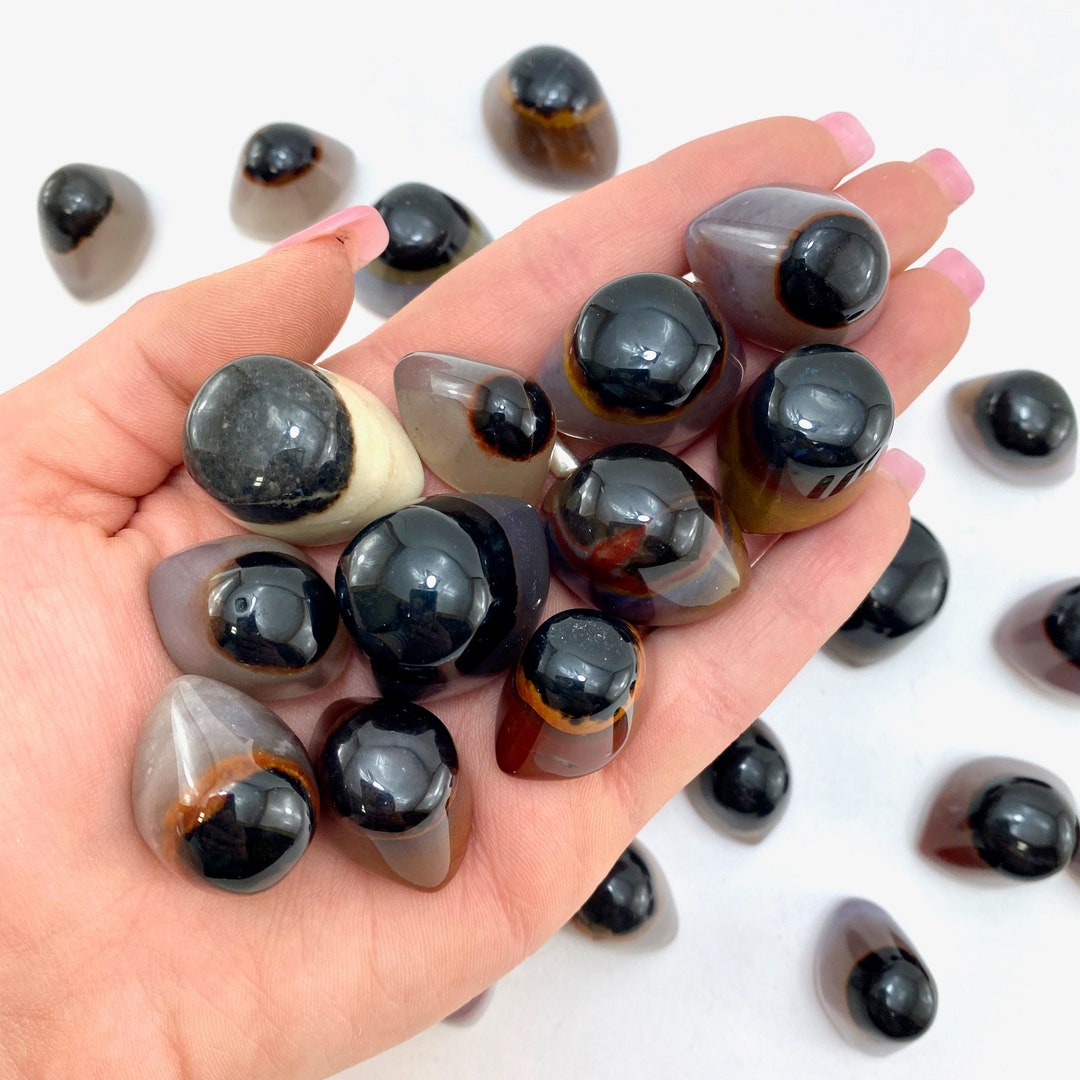 MINI Eye of Shiva, Sardonyx Shiva Eye, Protection Stone, Shiva Eye, T ...