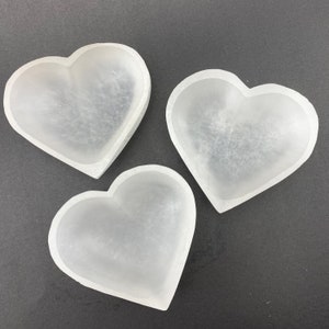 10cm Heart Bowl Selenite Heart Bowl Heart Bowl Polished - Etsy
