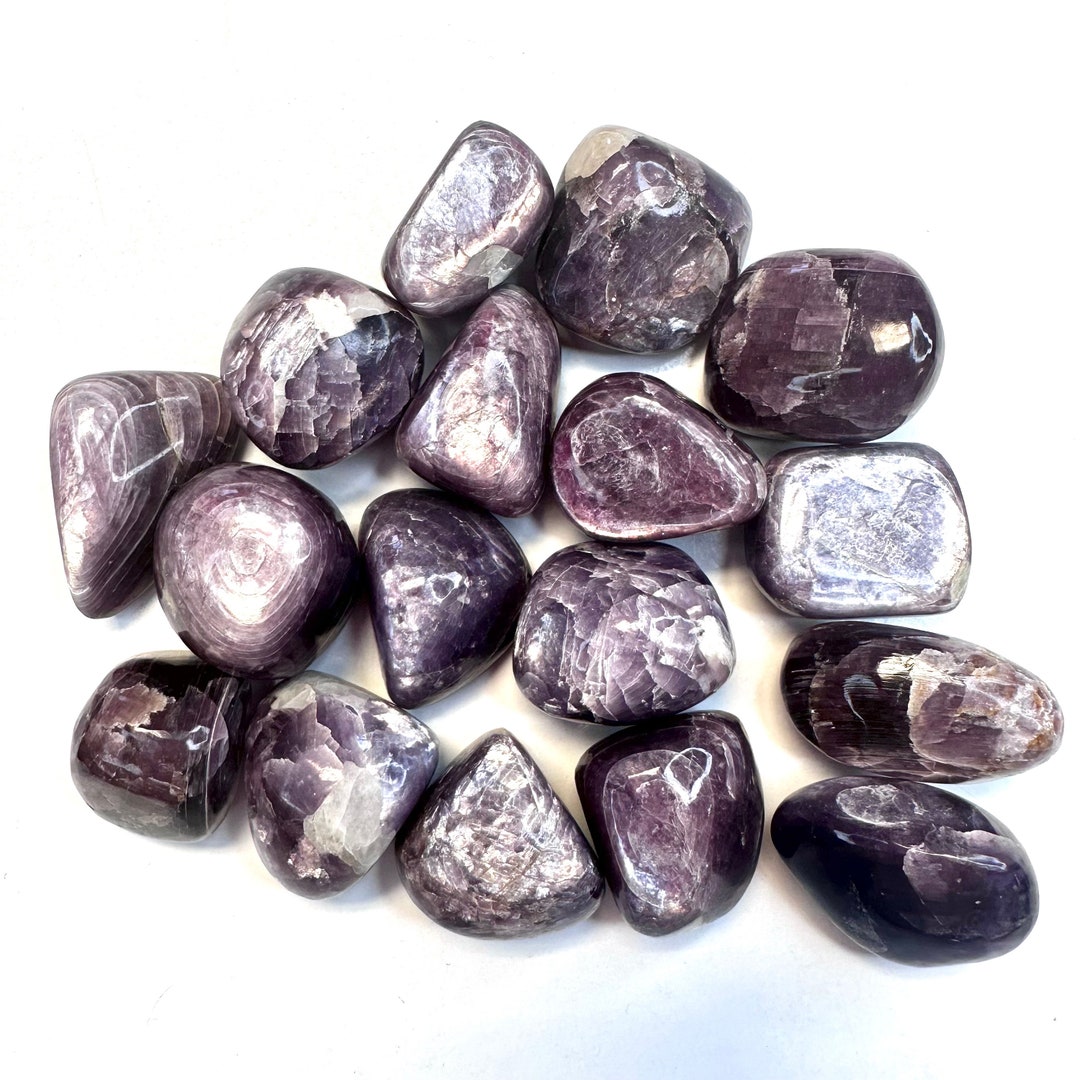 Gem Lepidolite Tumble, Tumbled Gem Lepidolite, RARE Gem Quality ...