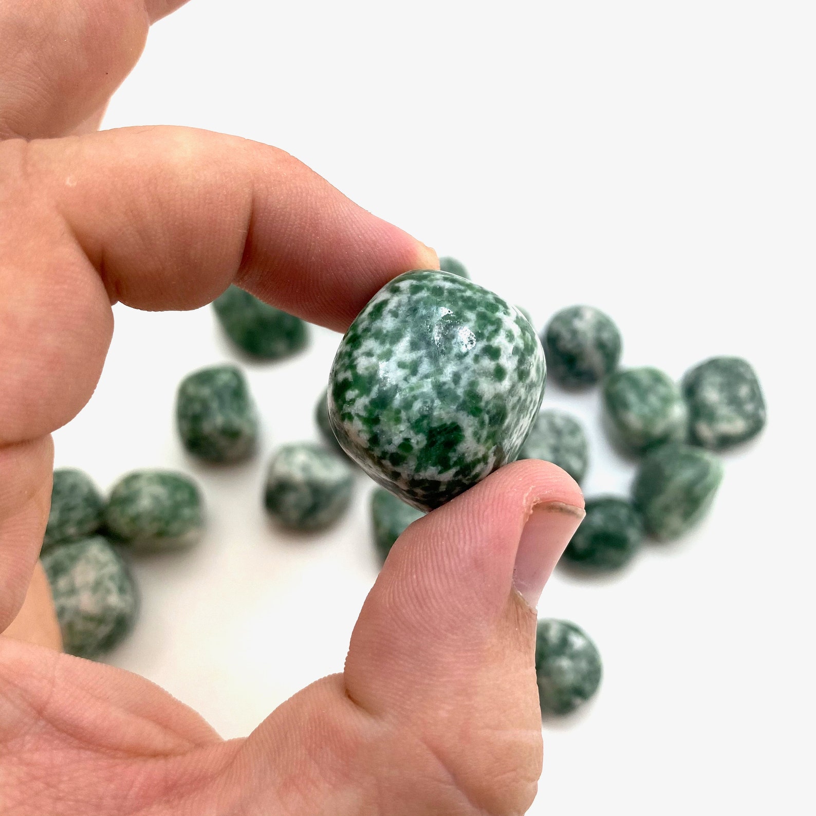 Spotted Green Jasper Spotted Jasper Green Jasper Spot | Etsy