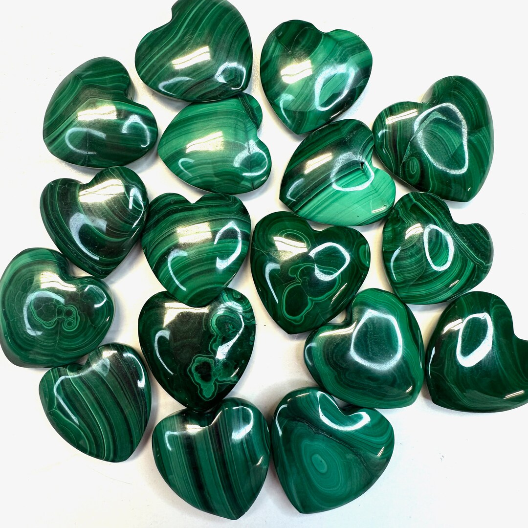 Small Malachite Heart, Polished Malachite Heart, Natural Malachite ...
