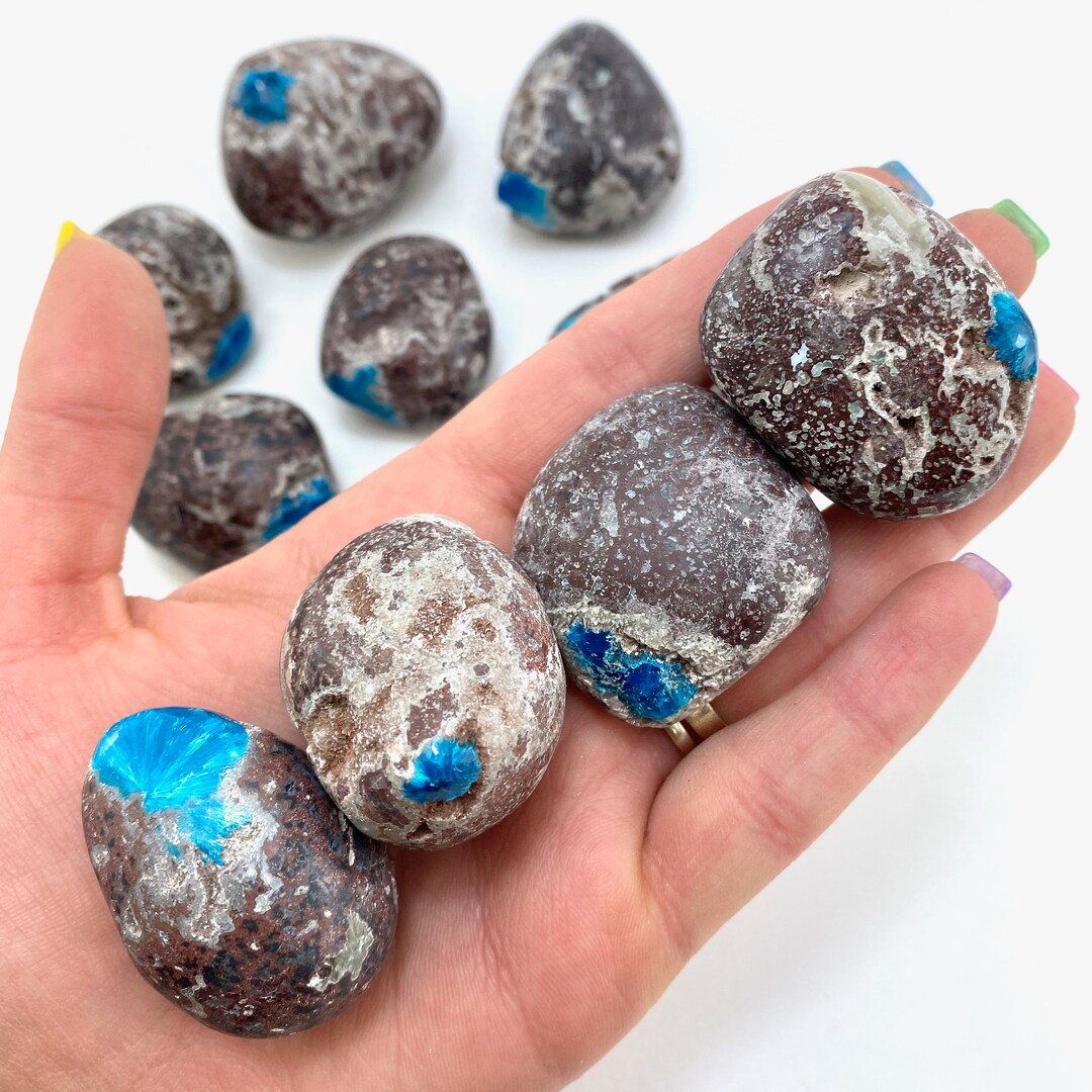 RARE Cavansite Tumble, Tumbled Cavansite, Blue Cavansite, Natural ...