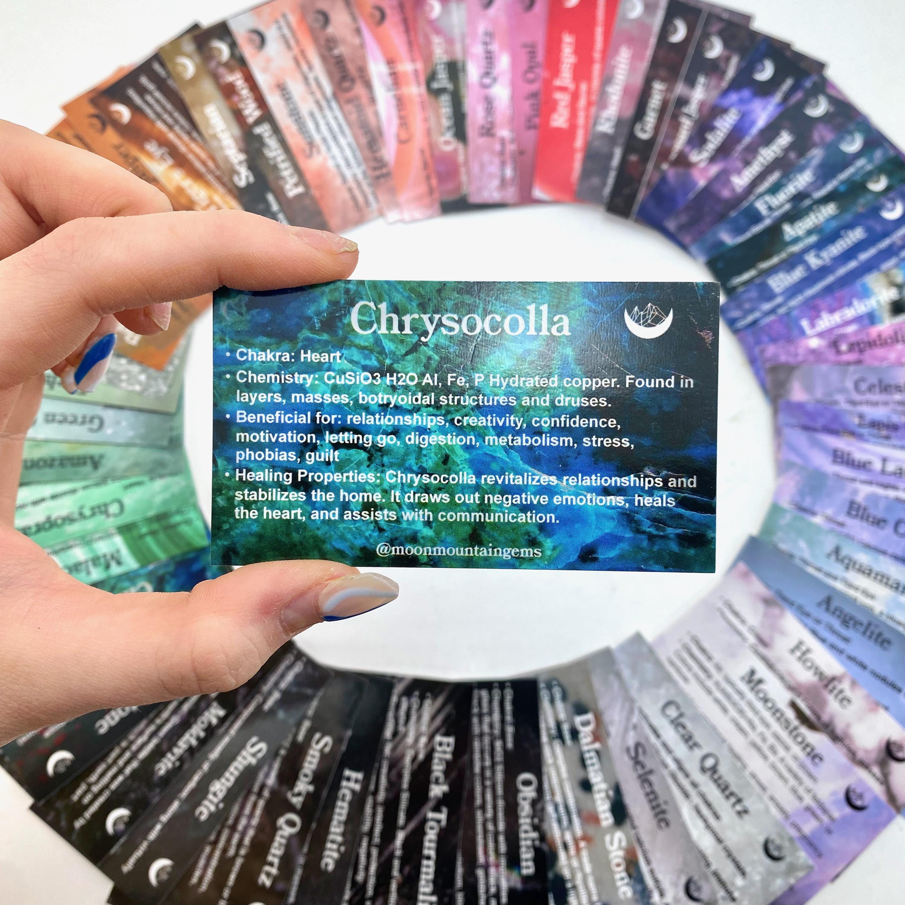 Crystal Card Deck, Edition1-6, Gemstone Identification Cards, Crystal ...