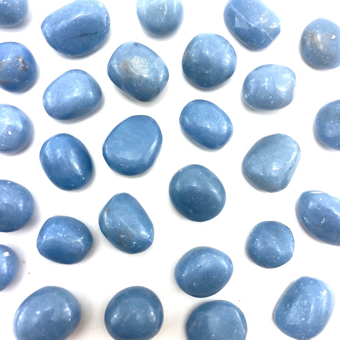 Angelite Tumbled Stone Tumbled Angelite Healing Angelite - Etsy