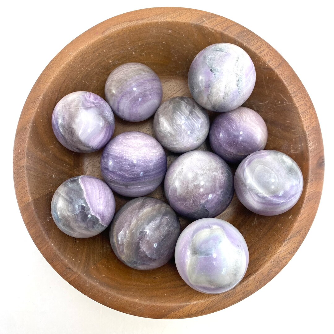Velvet Fluorite Sphere, Small or Medium, Purple Fluorite Sphere ...