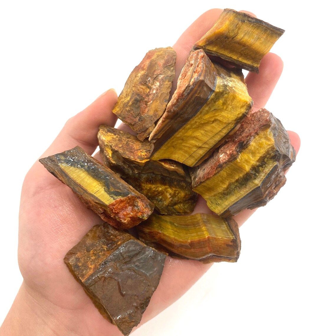 Tigers Eye Gemstone One stone or a Baggy Rough Tiger Eye | Etsy